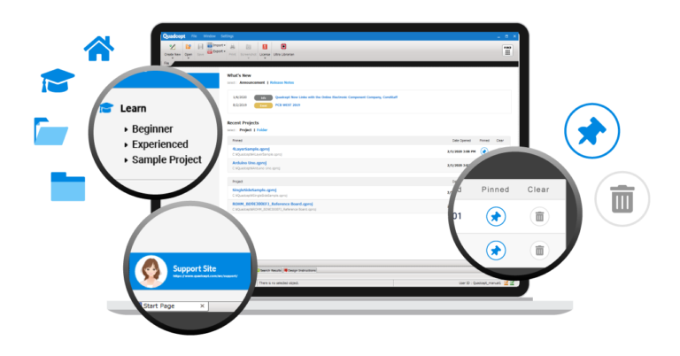 Basics of Start Page and Design Screen | Quadcept Help Center